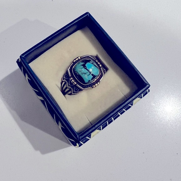 Stauer | Accessories | Stauer Sterling Silver 925 Turquoise Mens Ring ...